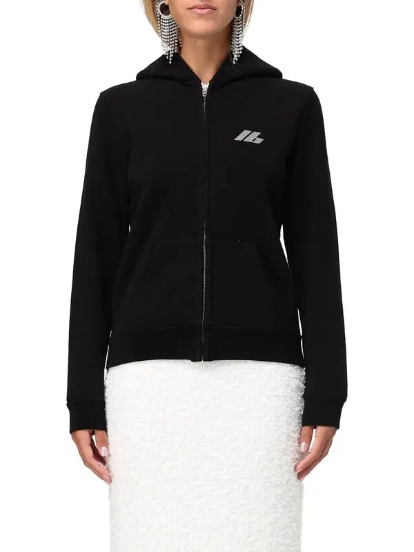 Balenciaga Logo Zip-up Hoodie - Black
