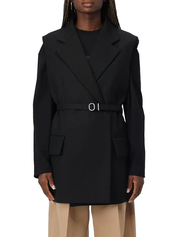 JIL SANDER Belted Waistcoat - Black