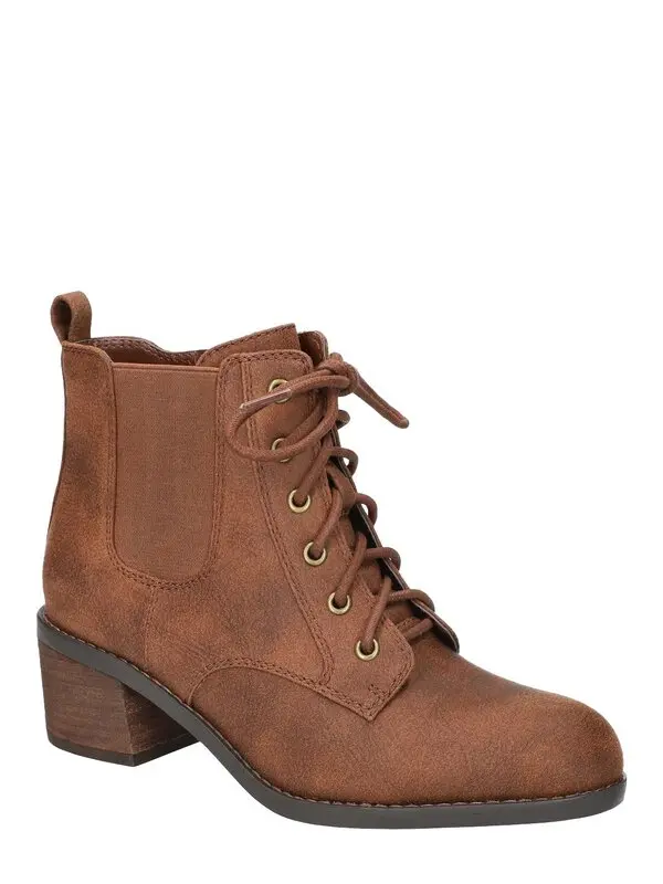 BELLA VITA Bismark Lace-up Bootie - Tan
