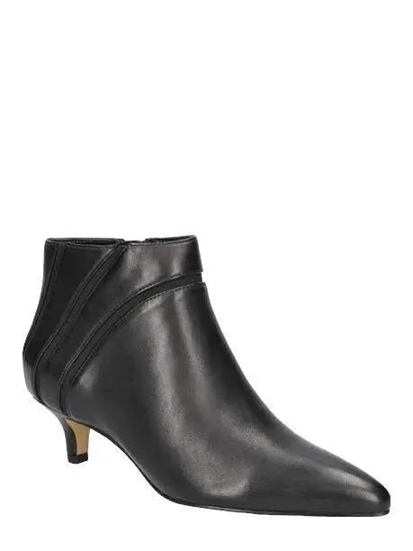 BELLA VITA Faraday Kitten Heel Bootie - Black Leather