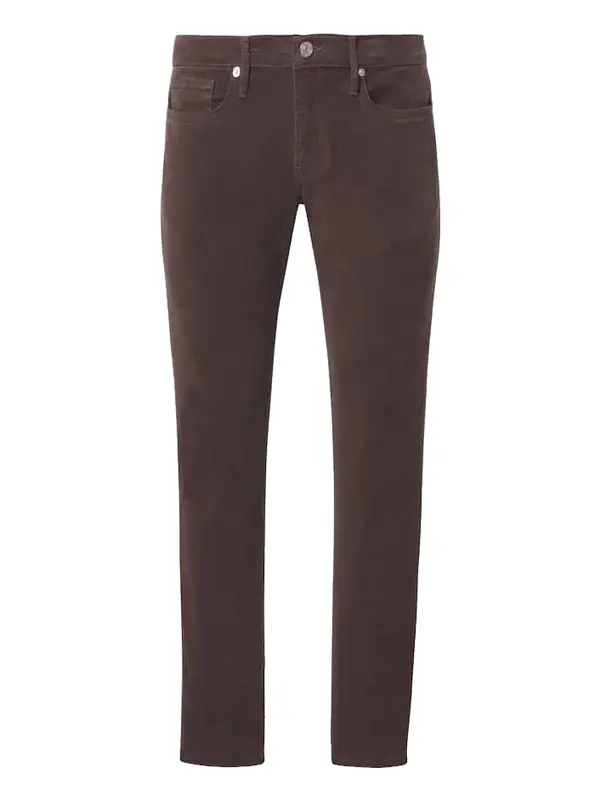 FRAME Mid-rise Slim Pants - Brown