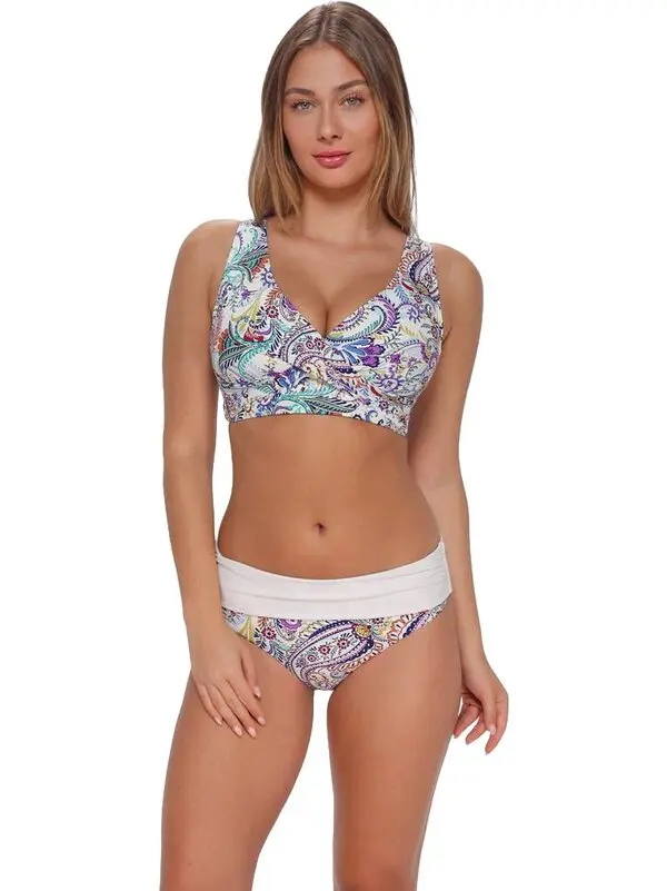 SUNSETS Elsie Bikini Swimsuit Top Dd Cup - White Lily