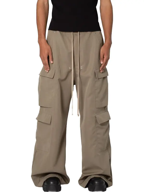 Mnml Oversize Double Cargo Pocket Pants - Olive