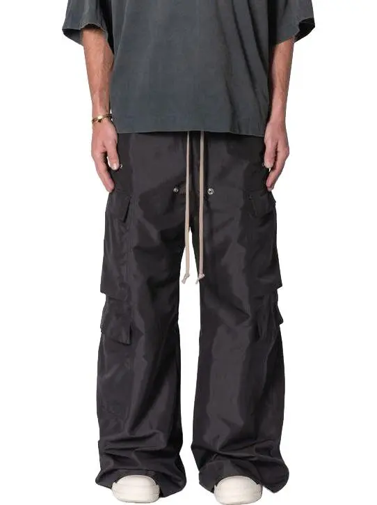 Mnml Oversized Double Cargo Pocket Pants - Black