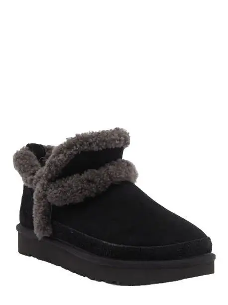 UGG Classic Ultra Mini Spillseam Genuine Shearling Bootie - Bkgy