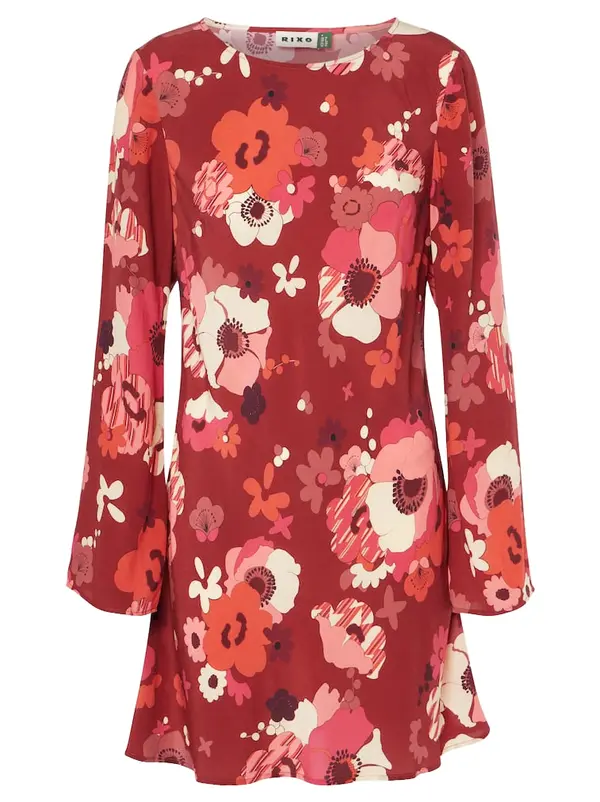 Rixo Ridley Floral Minidress - Red