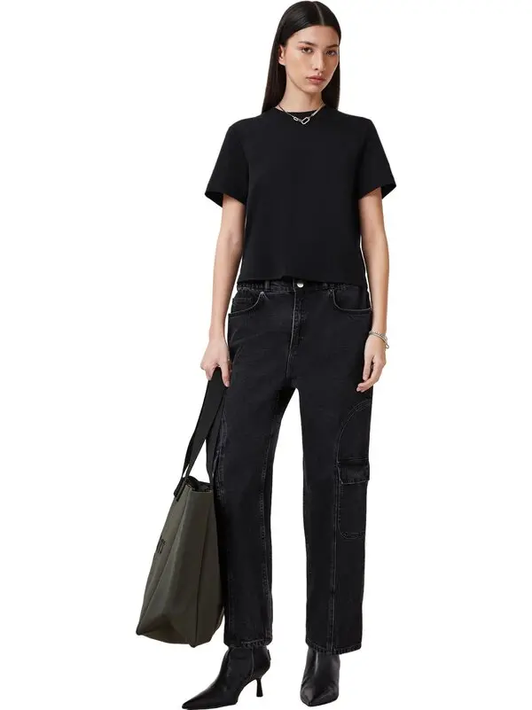 ALLSAINTS Lisa Boxy Crew Neck T-shirt - Black