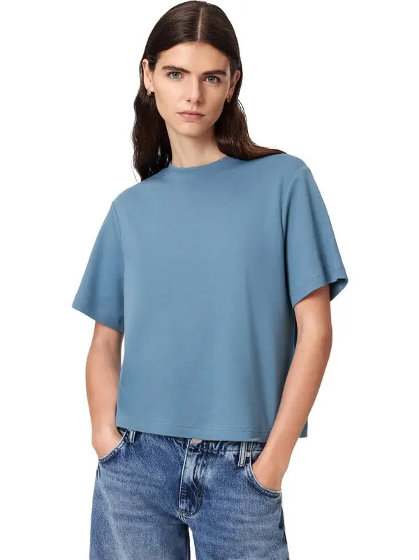 ALLSAINTS Lisa Boxy Crew Neck T-shirt - Blue