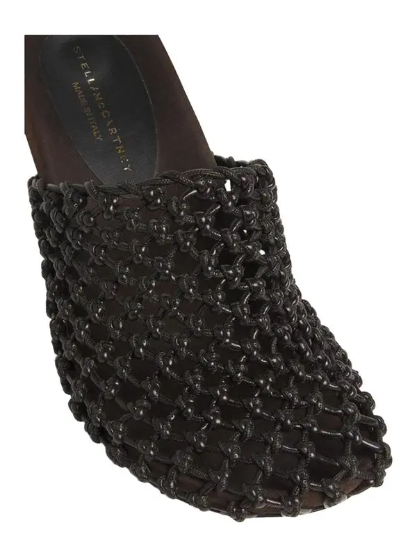 Stella McCartney Terra Eco Net Stiletto Mules - Cocoa
