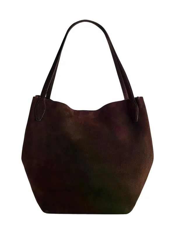 Madewell Suede Shopper Tote - Dark Carob