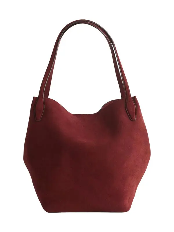 Madewell Suede Shopper Tote - Sangria