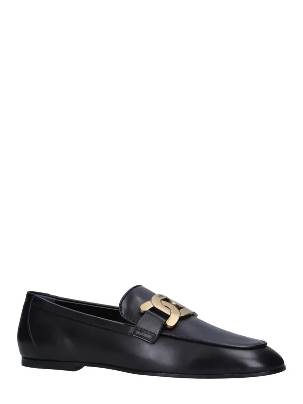 TOD'S Leather Kate Loafers - Black