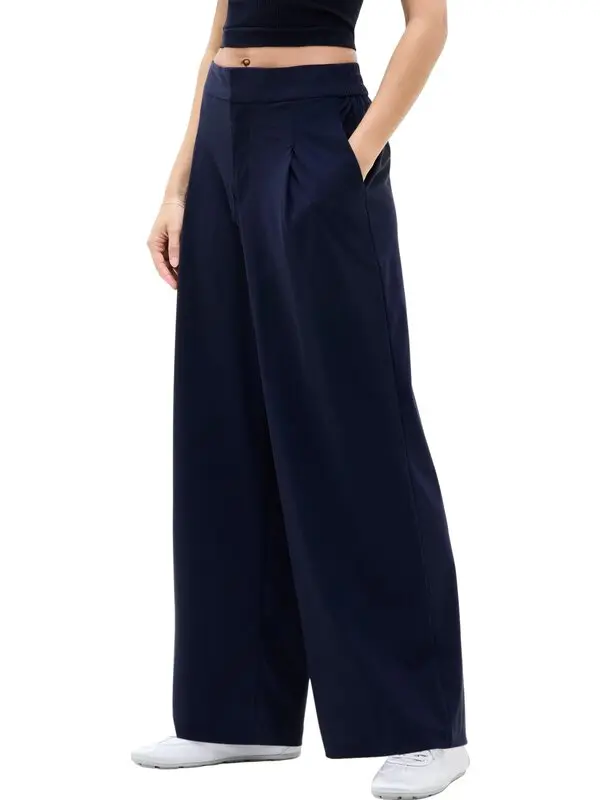 Athleta High-rise Wide Leg Trousers - Navy