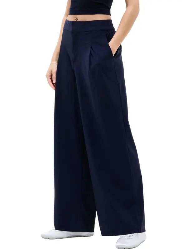 Athleta High-rise Wide Leg Trousers - Navy