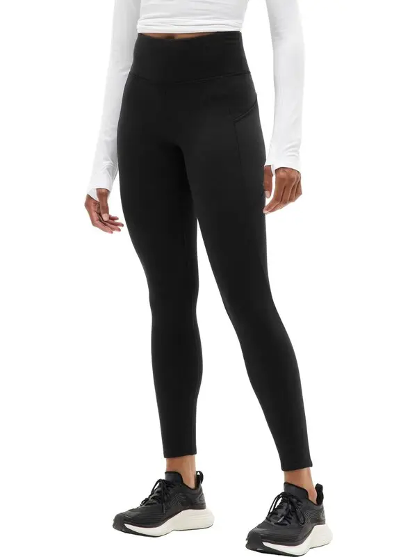Athleta Altitude Fleece Lined Stash High Rise Legging - Black