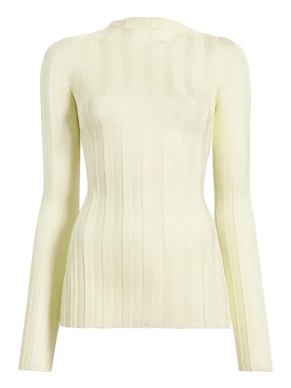 Khaite Cosette Ribbed-knit Top - Yellow
