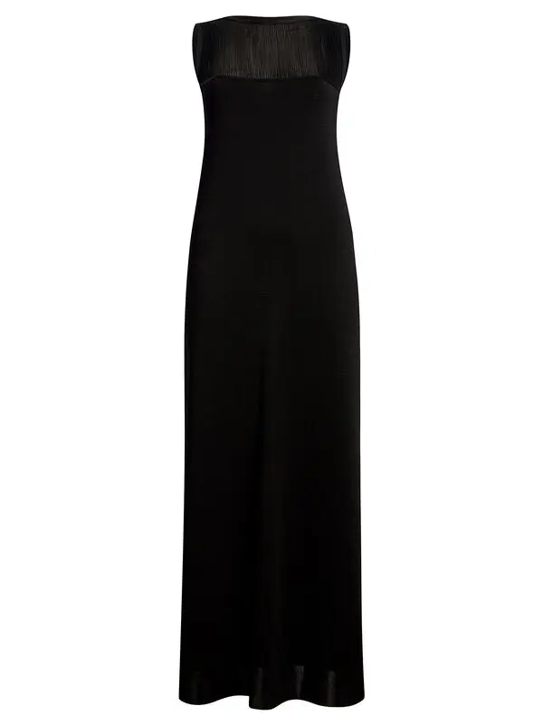 Khaite Ruslan Knit Maxi Dress - Black