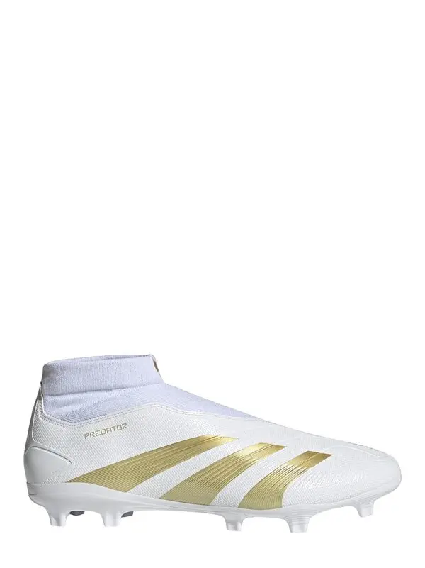 Adidas Predator League Laceless Fg - Cloud White/gold Metallic/sandy Beige Met