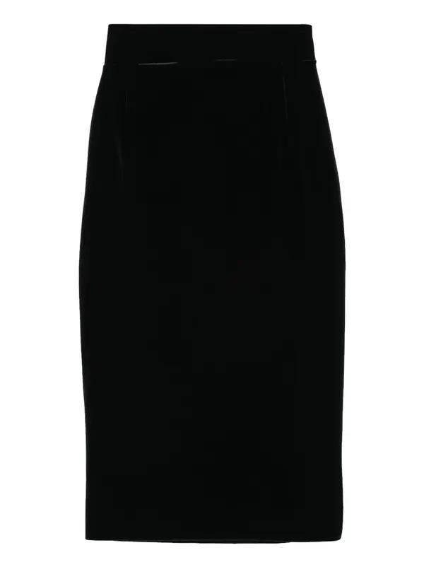 Chiara Boni La Petite Robe Lumi Velvet Skirt - Black