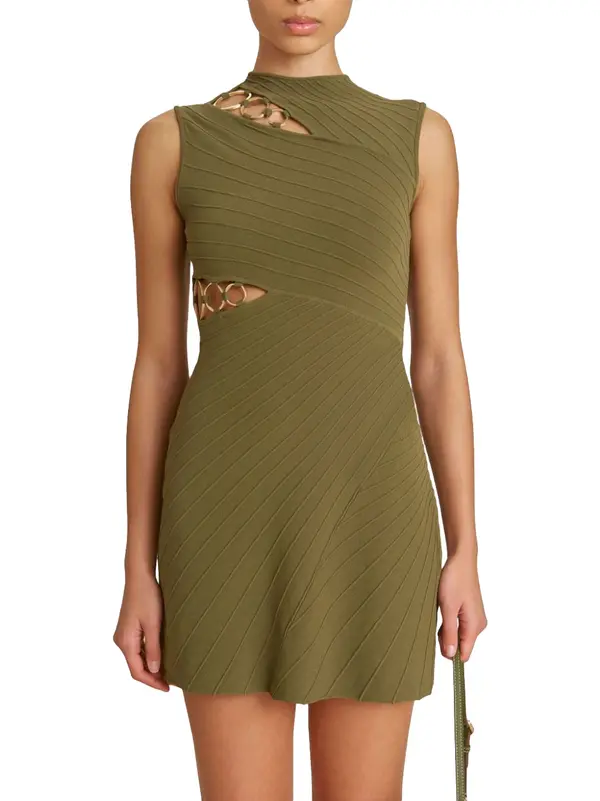 Cult Gaia Dimetria Mini Dress - Green
