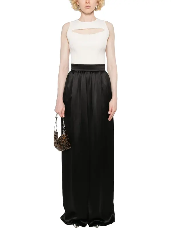 Dolce & Gabbana Silk Maxi Skirt - Black