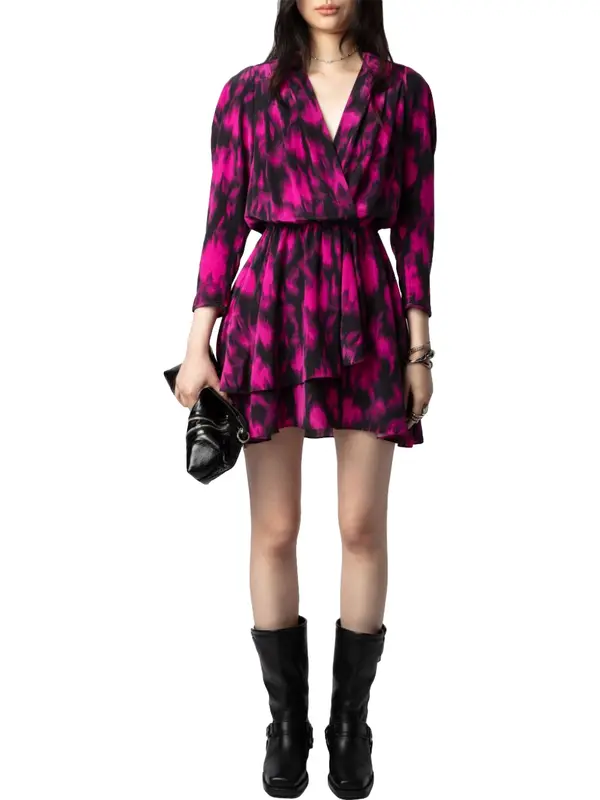 Zadig&Voltaire Rogers Silk Mini Dress - Pink
