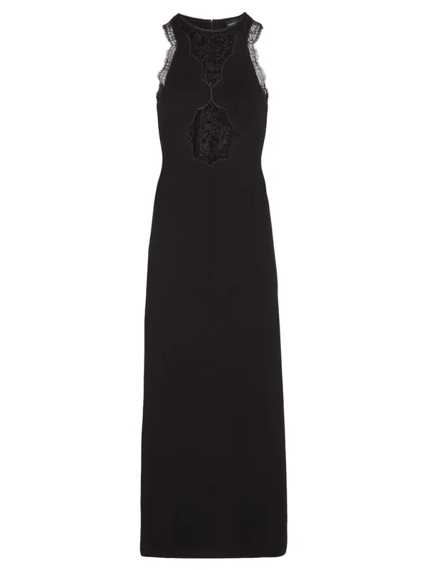 Giambattista Valli Lace Detailing Long Dress - Black