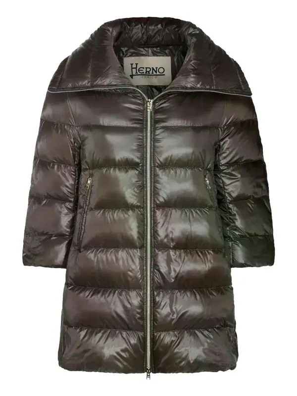 Herno Padded Zipped Coat - Grey