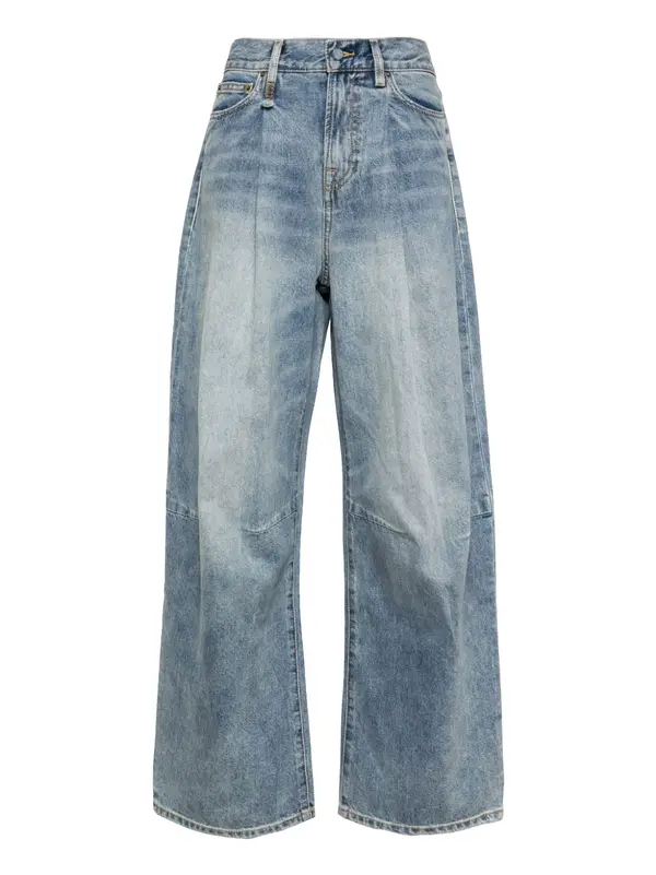 JNBY Washed Denim Straight Leg Jeans - Blue