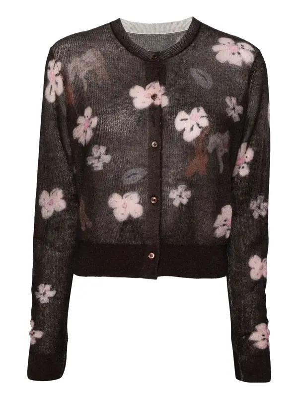 JNBY Floral-print Button-up Cardigan - Brown