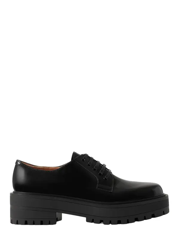 GIANVITO ROSSI Smart 20 Patent-leather Brogues - Black