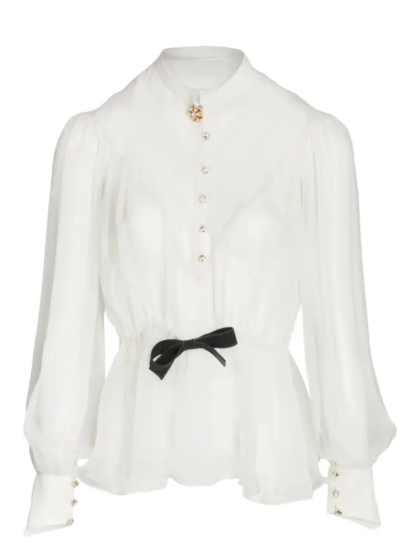 Giambattista Valli Silk Blouse - White