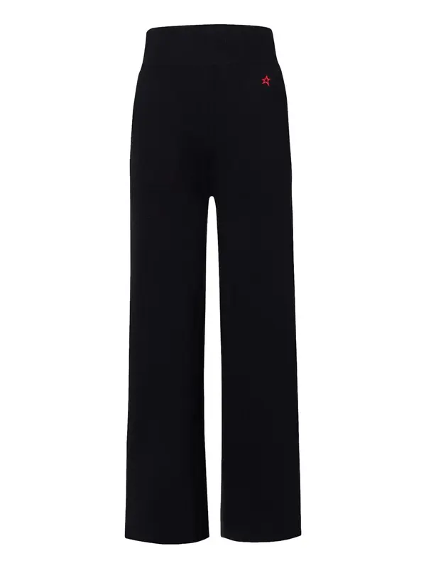 Perfect Moment Chalet Wide-leg Knit Trousers - Black