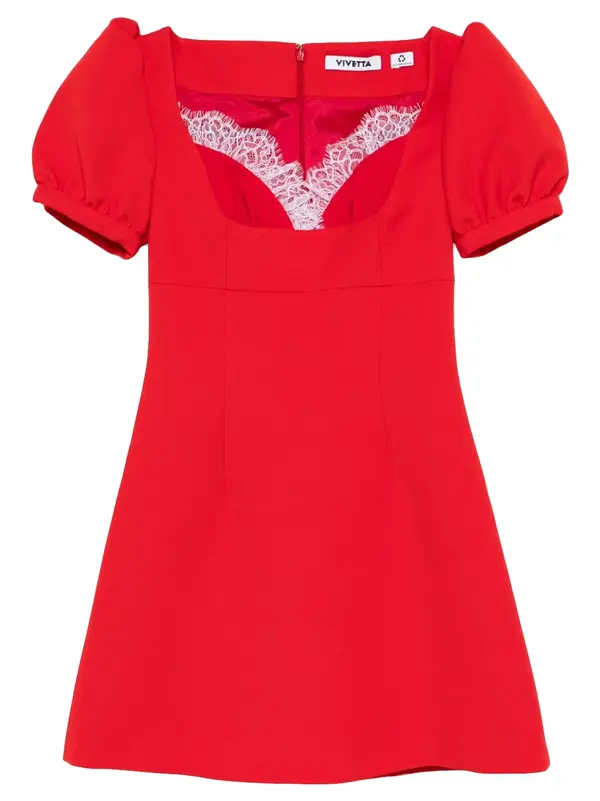 Vivetta Lace-trim Mini Dress - Red