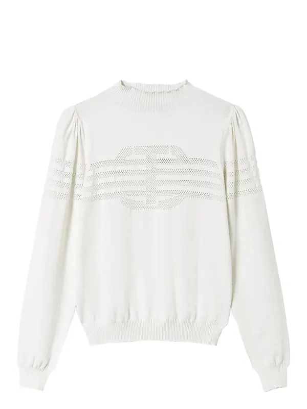 TWINSET Oval T-motif Jumper - White