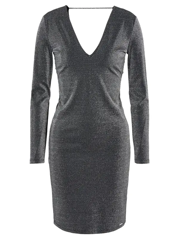 Armani Exchange Open-back Mini Dress - Silver