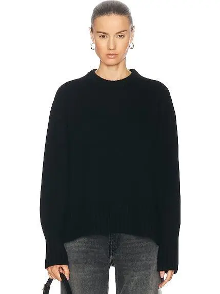 Guest In Residence Crew Neck Cashmere Sweater - Black