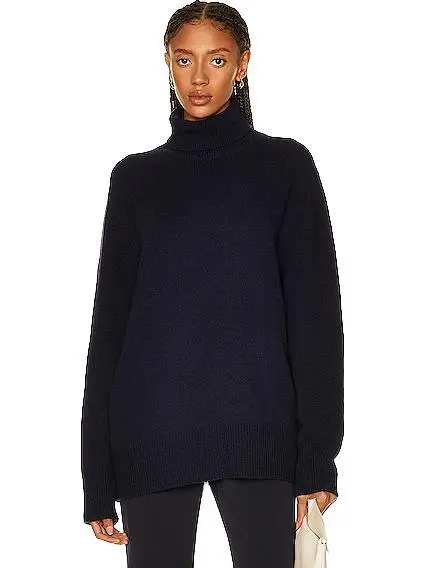 THE ROW Stepny Turtleneck Sweater - Dark Navy