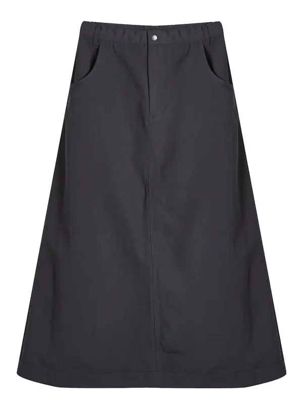 SNOW PEAK Takibi Ripstop Midi Skirt - Black