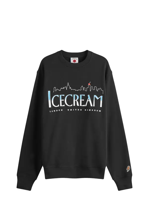 ICECREAM Cityscape Crewneck - Black