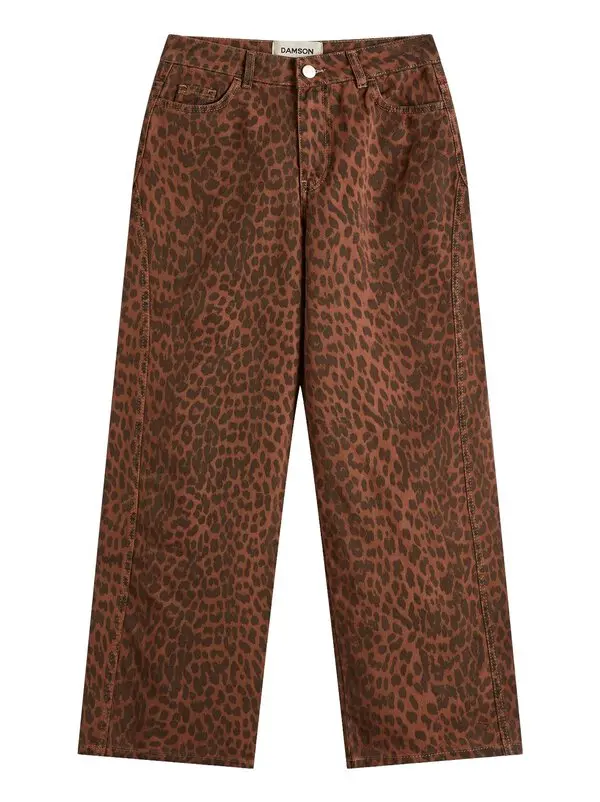 DAMSON MADDER Dion Leopard Jeans - Dark Leopard Overdye
