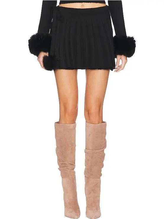 LOBA Nili Pleated Wrap Skirt - Black