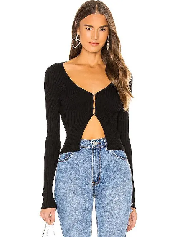 Superdown Sierra Knit Top - Black