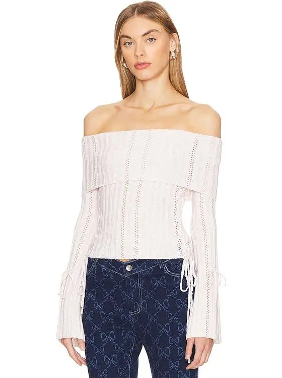 LOBA Paulet Off The Shoulder Sweater - Ivory
