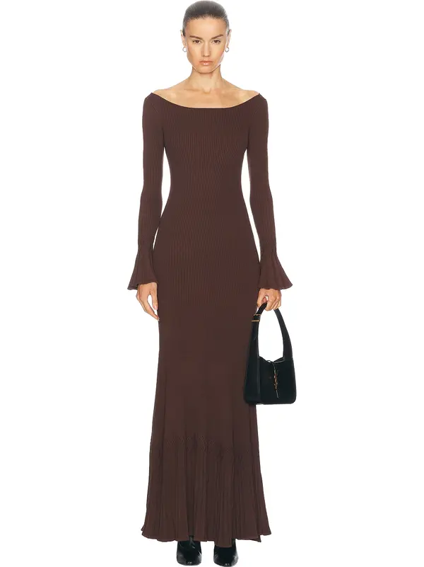 Lpa Lainey Maxi Knit Dress - Chocolate Brown