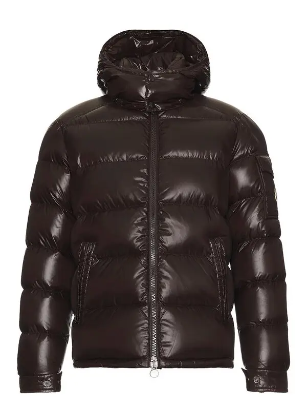 Moncler Maya Padded Jacket - Dark Brown