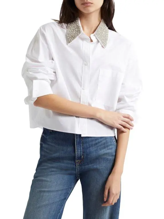 TWP Little Big Joe Crystal-embellished Shirt - White