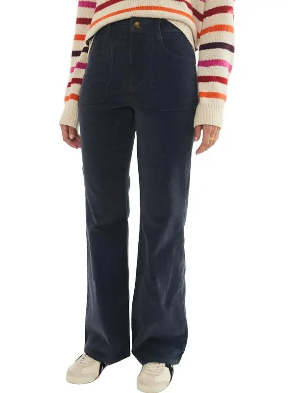 Marine Layer Bridget High Waist Corduroy Flare Pants - India Ink