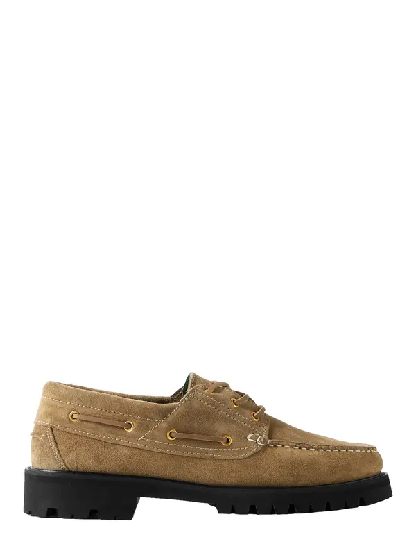 VINNY'S Aztec Suede Boat Shoes - Neutrals