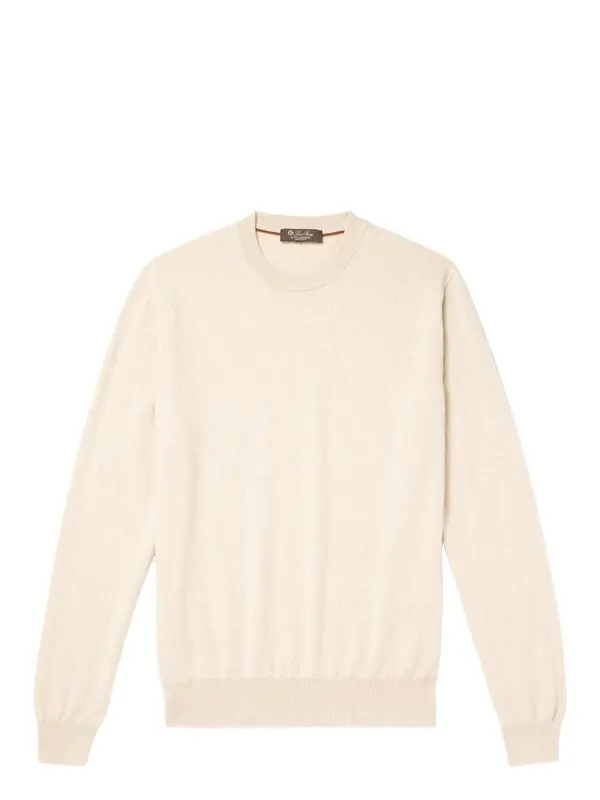 Loro Piana Slim-fit Baby Cashmere Sweater - Neutrals
